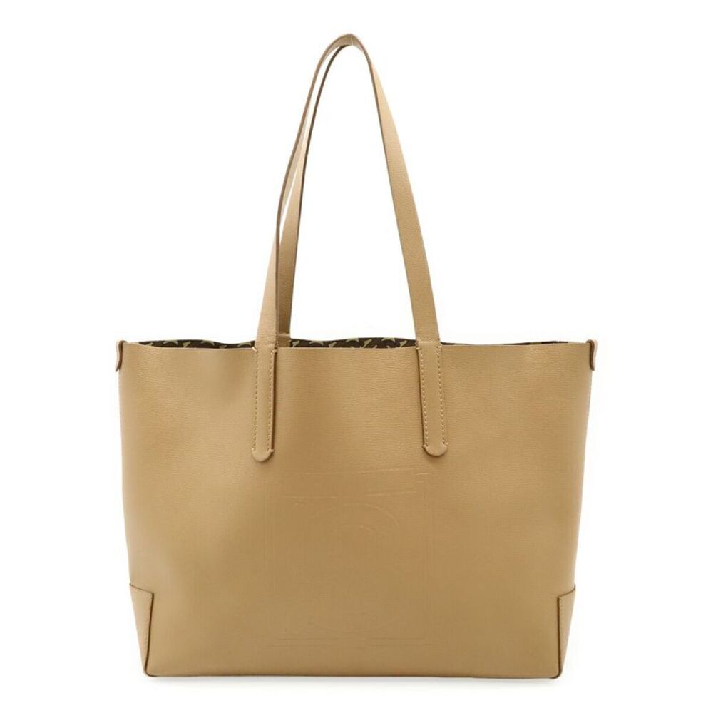 Burberry Leather Tb Monogram Tote Bag - Gem
